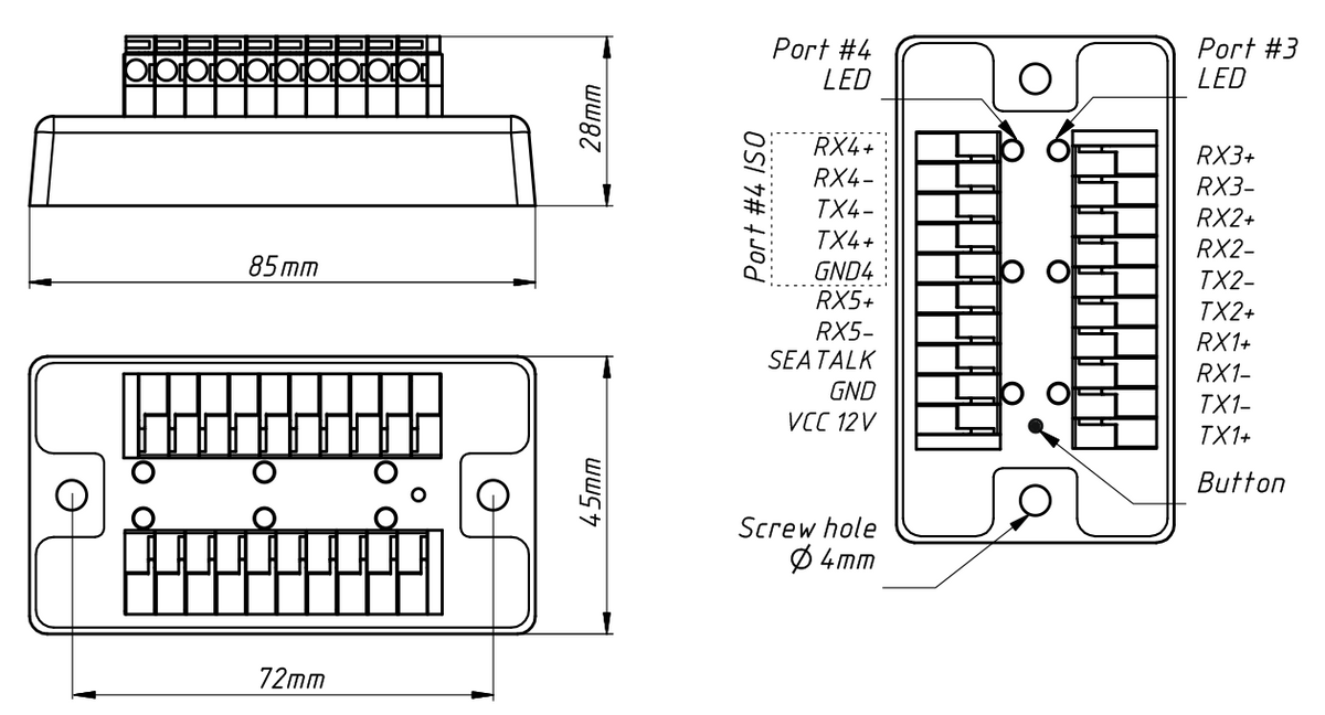 NMEA-0183 Multiplexer (YDNM-02) NMEA-0183 & Seatalk – Yacht Devices U.S ...